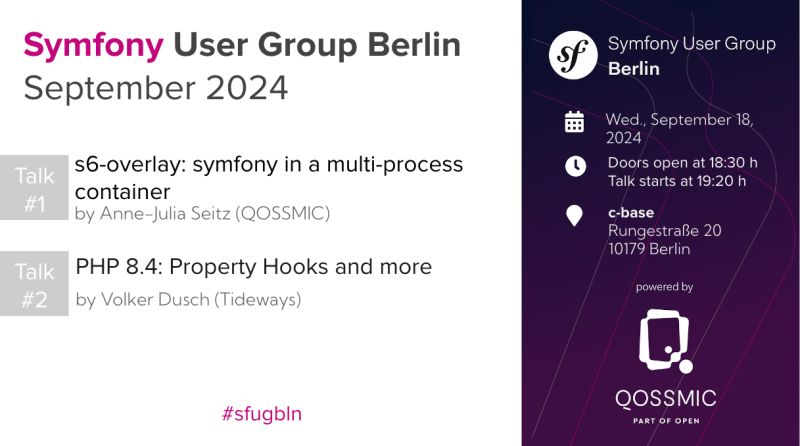 QOSSMIC on LinkedIn: #symfony #php #berlintech #webdevelopment #networking QOSSMIC on LinkedIn: #symfony #php #berlintech #webdevelopment #networking