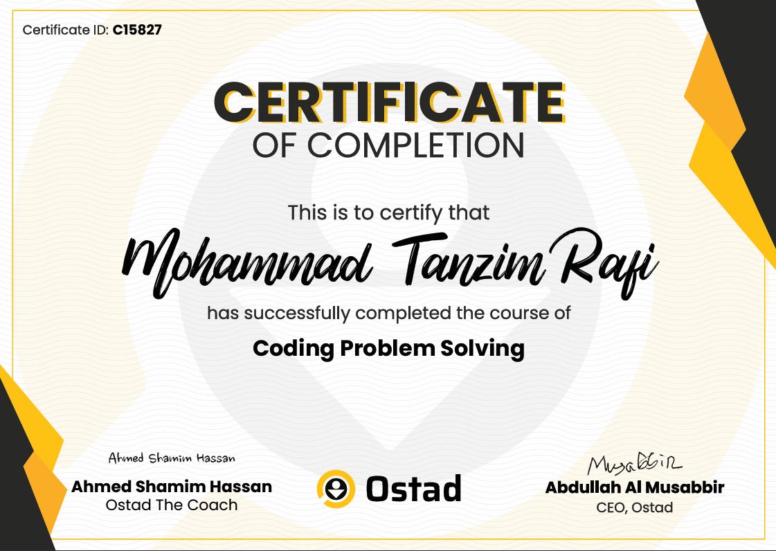 Mohammad Tanzim Rafi on LinkedIn: #problemsolving #programming #python ... Mohammad Tanzim Rafi on LinkedIn: #problemsolving #programming #python ...
