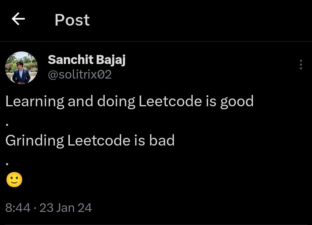 Sanchit Bajaj on LinkedIn: #leetcode #codeforces #coding #dsa # ... Sanchit Bajaj on LinkedIn: #leetcode #codeforces #coding #dsa # ...