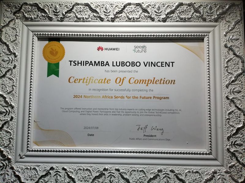 Vincent Tshipamba on LinkedIn: #tech4good #seedsforthefuture #huaweina Vincent Tshipamba on LinkedIn: #tech4good #seedsforthefuture #huaweina