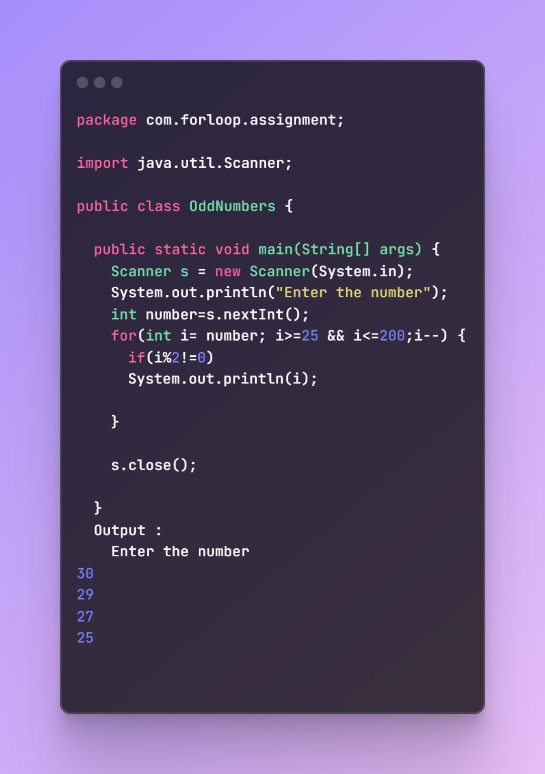 Yanala Manasa on LinkedIn: Java Practice 62 : Q14 : Print the odd ... Yanala Manasa on LinkedIn: Java Practice 62 : Q14 : Print the odd ...