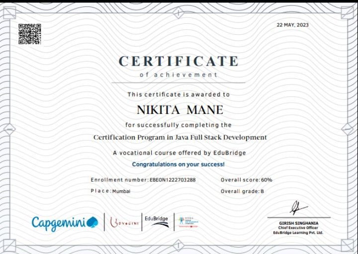Nikita Mane on LinkedIn: #java #springboot #html #css #javascript #angular… Nikita Mane on LinkedIn: #java #springboot #html #css #javascript #angular…