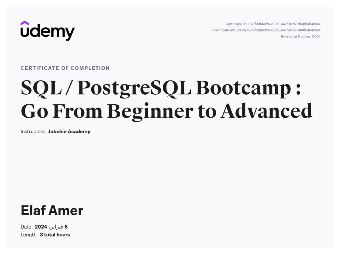 Elaf Amer on LinkedIn: #sql #postgresql #database #datamanagement # ... Elaf Amer on LinkedIn: #sql #postgresql #database #datamanagement # ...