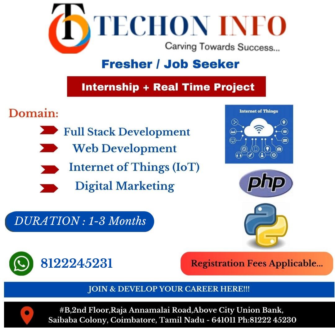 Techon Info Coimbatore on LinkedIn: #pythonprogramming_internship #tech ... Techon Info Coimbatore on LinkedIn: #pythonprogramming_internship #tech ...
