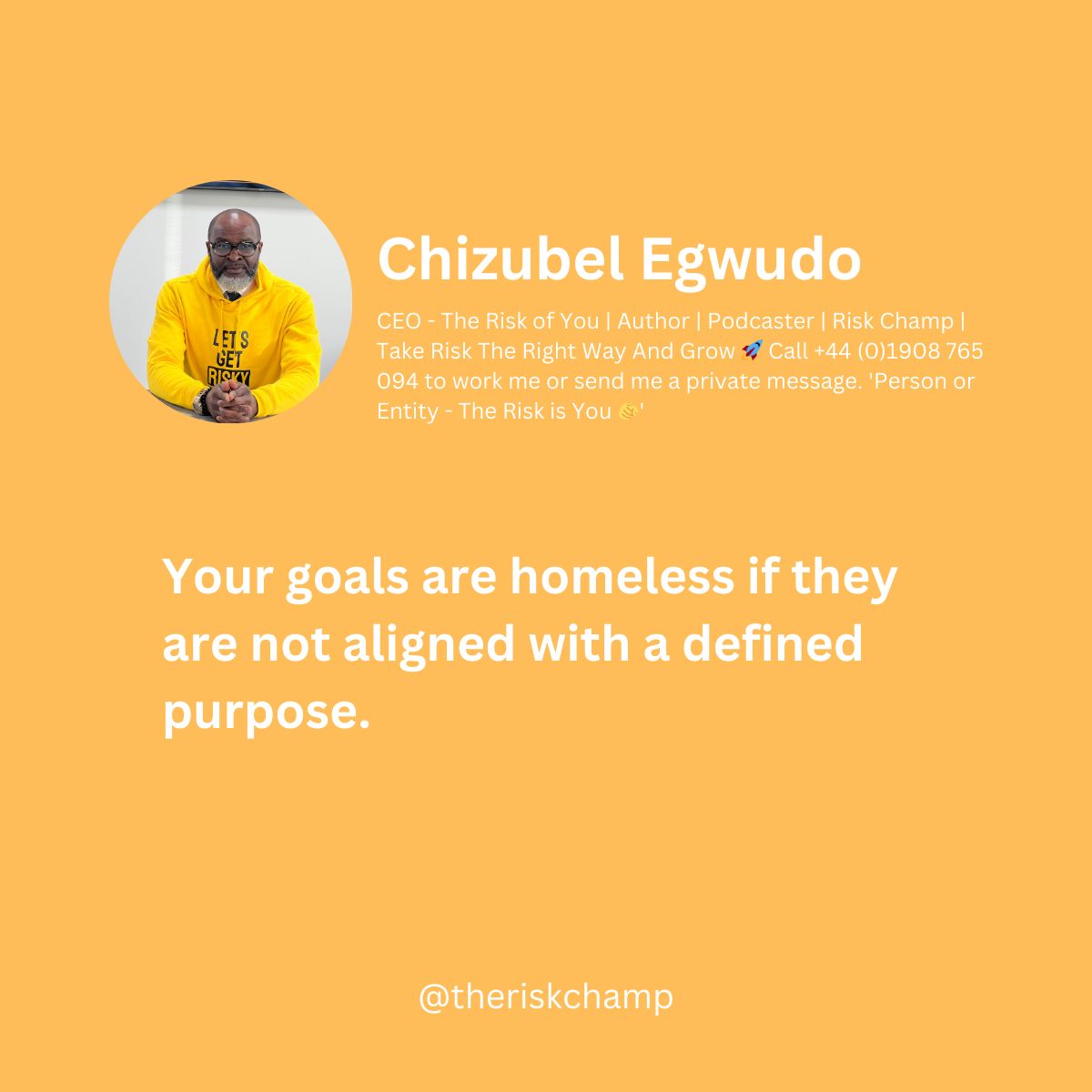 Chizubel E. Beluchi on LinkedIn: #purpose #theriskofyou #trgr #goals Chizubel E. Beluchi on LinkedIn: #purpose #theriskofyou #trgr #goals