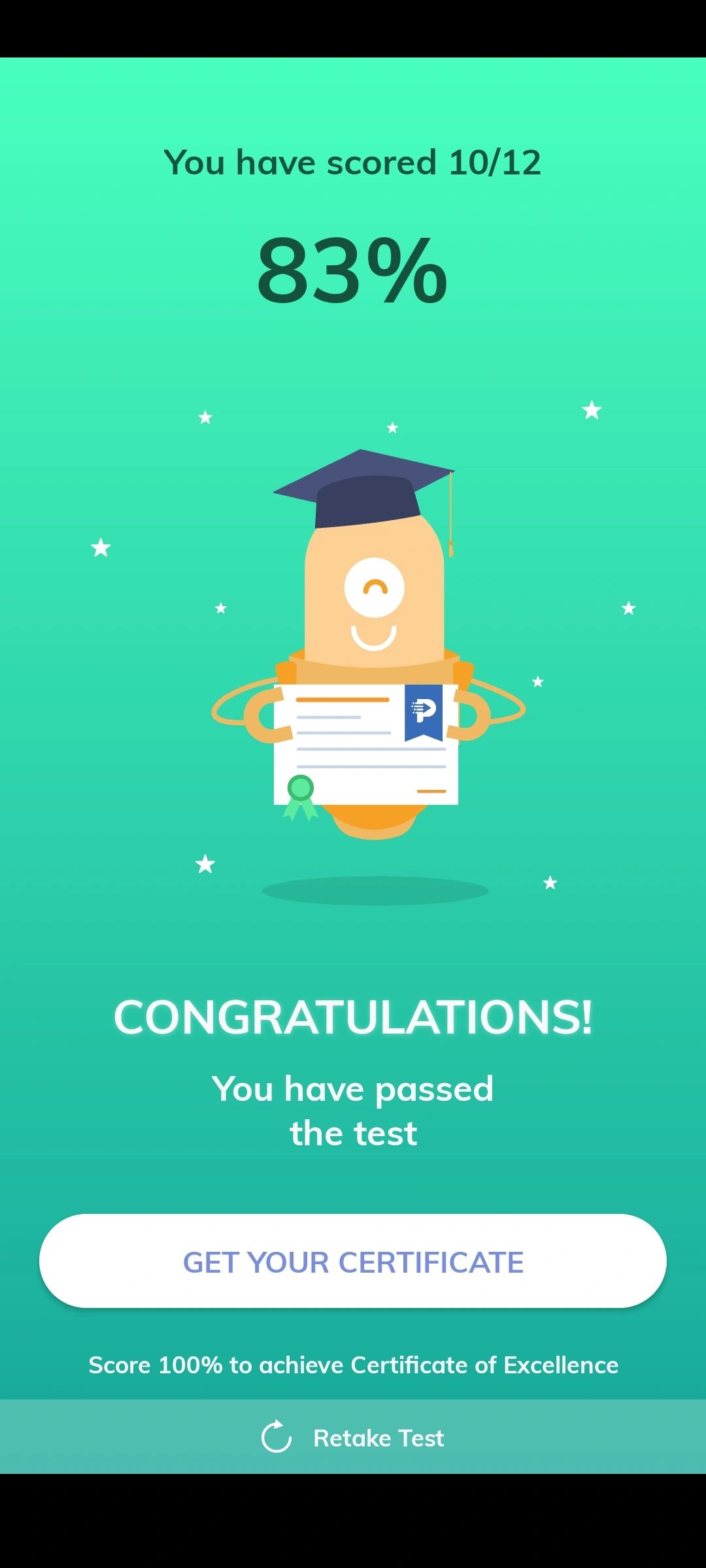 Scored an 83% with PROGRAMMINGHUB for the react.js. | Kyle Parsotan Scored an 83% with PROGRAMMINGHUB for the react.js. | Kyle Parsotan