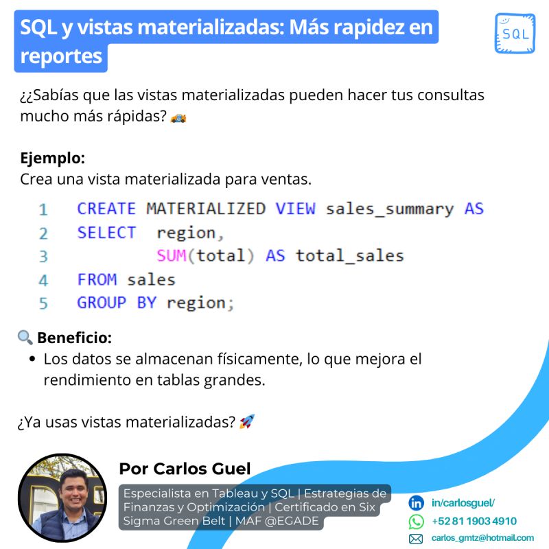 #sql #dataanalytics #bigdata #sqlqueries | Carlos Javier Guel #sql #dataanalytics #bigdata #sqlqueries | Carlos Javier Guel