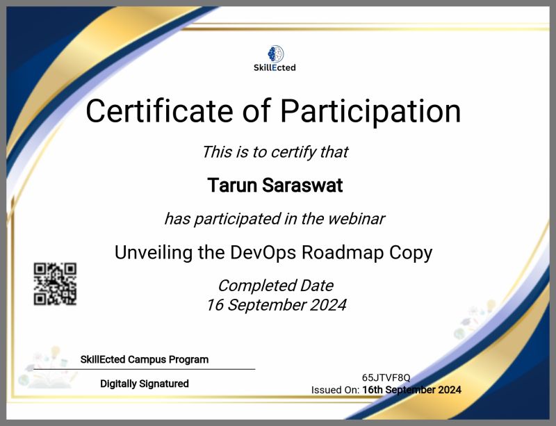 Tarun Saraswat on LinkedIn: #devops #codingjourney #neverstoplearning Tarun Saraswat on LinkedIn: #devops #codingjourney #neverstoplearning