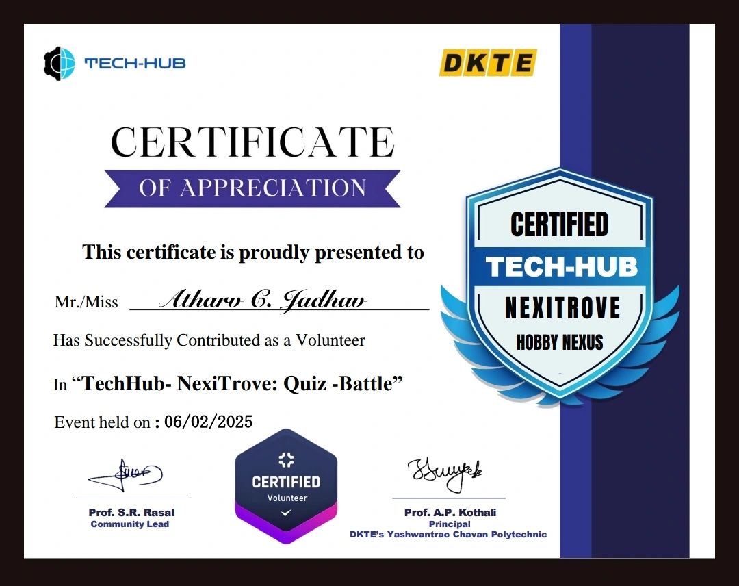Atharv Jadhav posted on LinkedIn Atharv Jadhav posted on LinkedIn