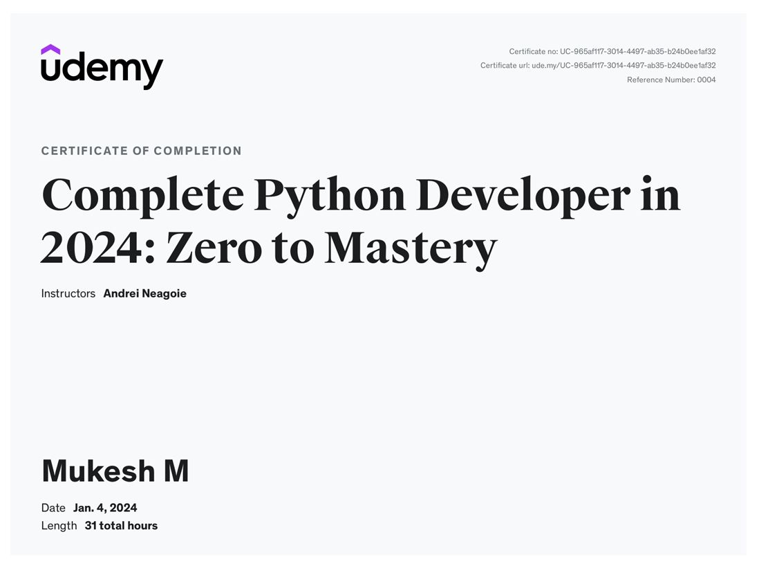 🐍 Excited to share that I have successfully completed the Python Zero ... 🐍 Excited to share that I have successfully completed the Python Zero ...