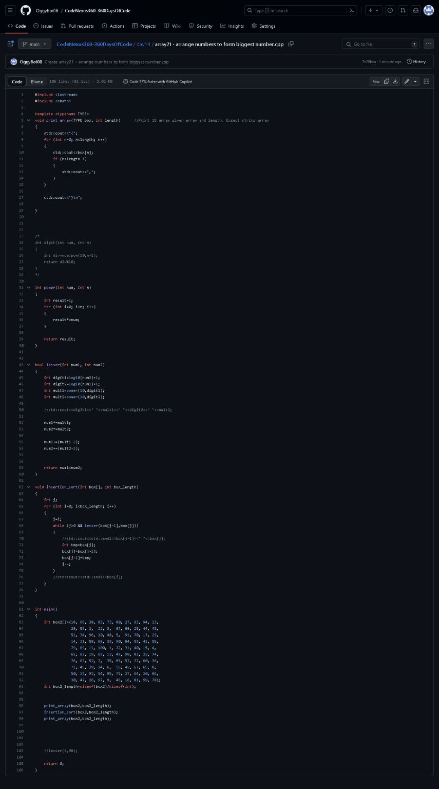 #day14 #360daysofcodechallenge #dsa #dsachallenge #cpp #cppprogramming ... #day14 #360daysofcodechallenge #dsa #dsachallenge #cpp #cppprogramming ...