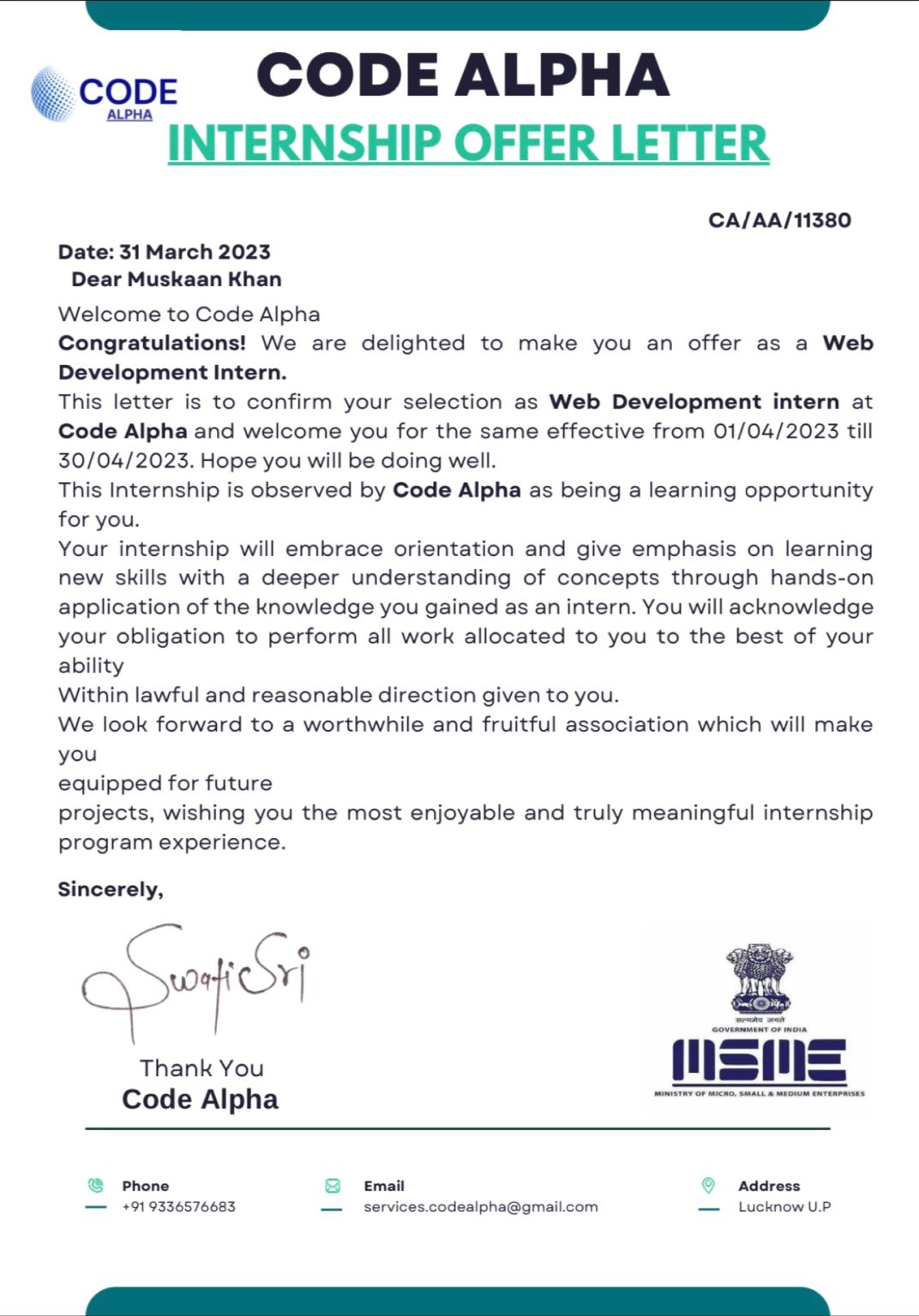 Muskaan Khan on LinkedIn: #codealpha #webdevelopment #thankyou # ... Muskaan Khan on LinkedIn: #codealpha #webdevelopment #thankyou # ...
