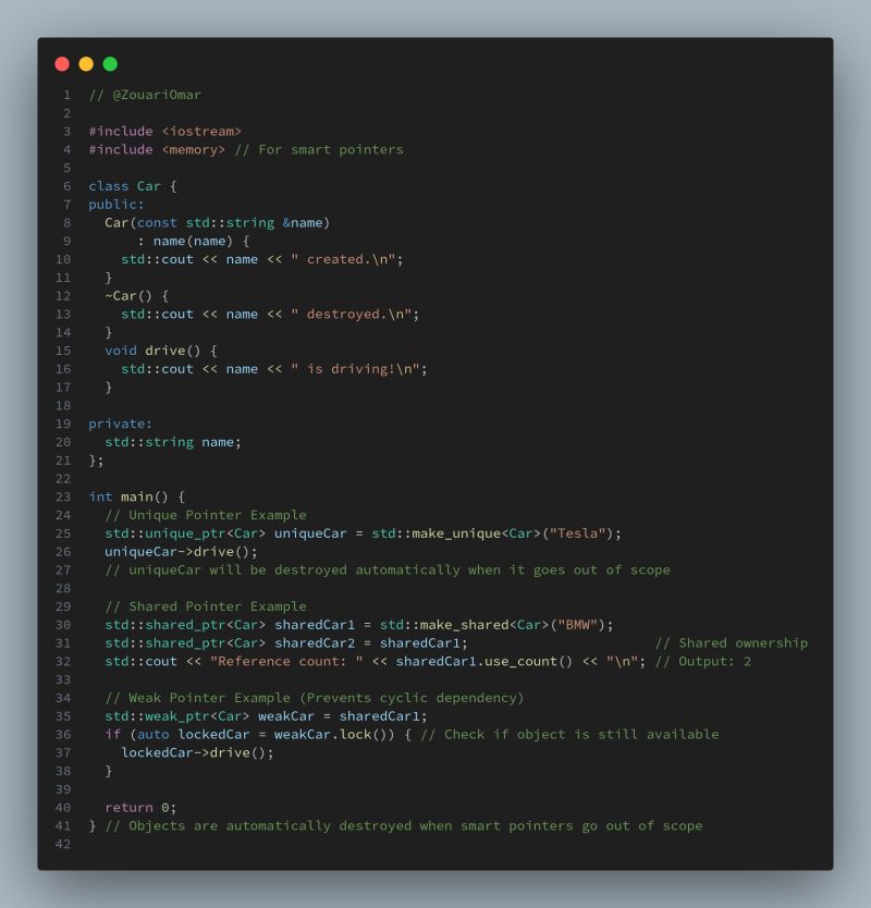Zouari Omar on LinkedIn: #cplusplus #smartpointers #memorymanagement # ... Zouari Omar on LinkedIn: #cplusplus #smartpointers #memorymanagement # ...