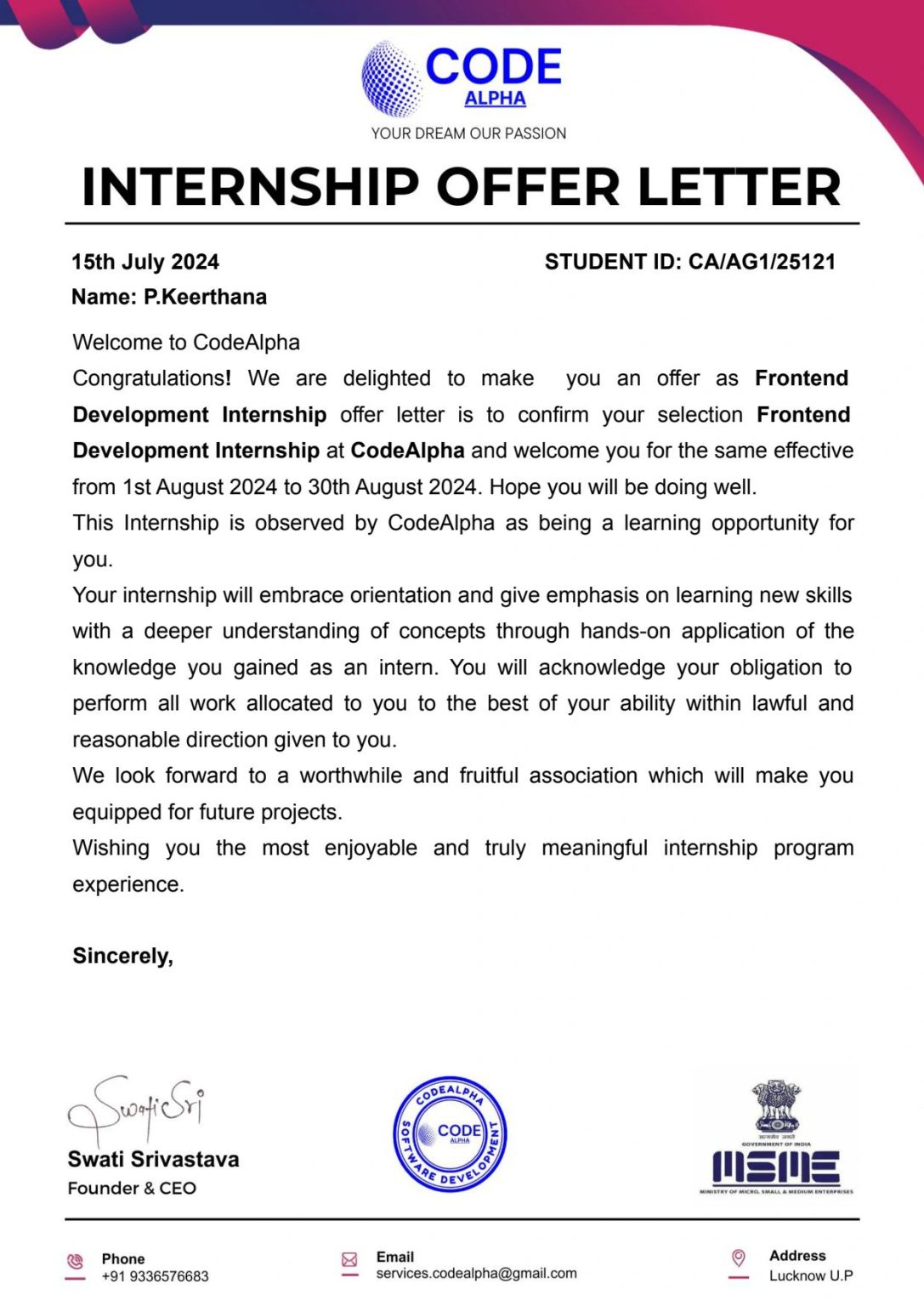 Keerthana Pazhani on LinkedIn: #frontenddevelopment #internship # ... Keerthana Pazhani on LinkedIn: #frontenddevelopment #internship # ...