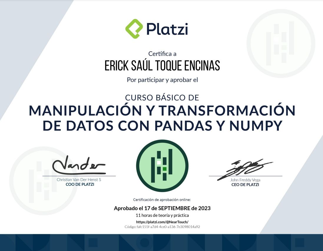 Erick Saul Toque Encinas on LinkedIn: #datascience #pandas #numpy # ... Erick Saul Toque Encinas on LinkedIn: #datascience #pandas #numpy # ...