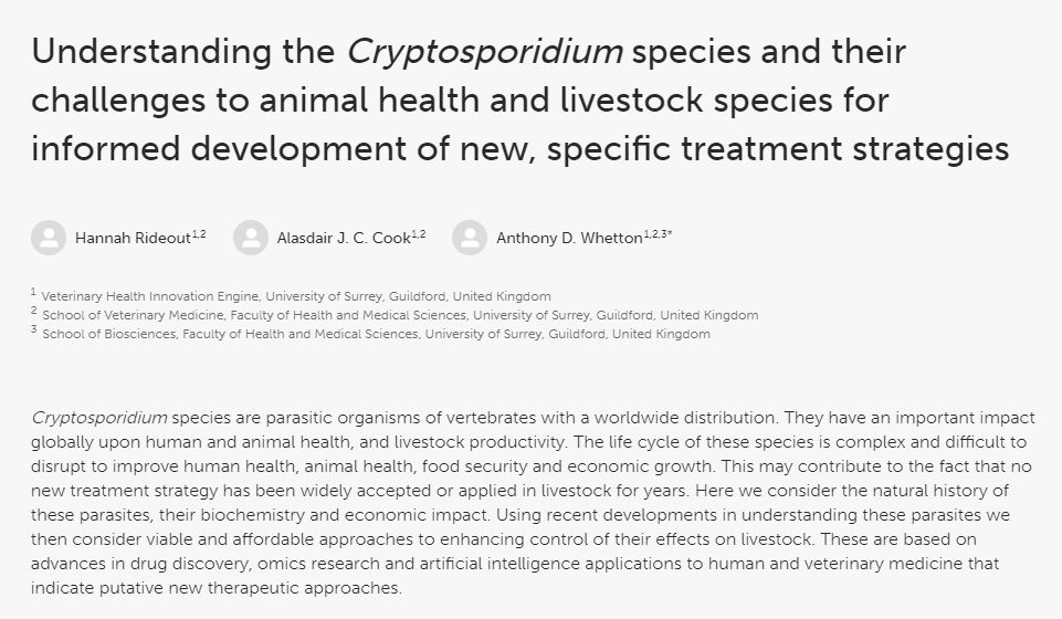 Veterinary Health Innovation Engine on LinkedIn: #cryptosporidium # ... Veterinary Health Innovation Engine on LinkedIn: #cryptosporidium # ...