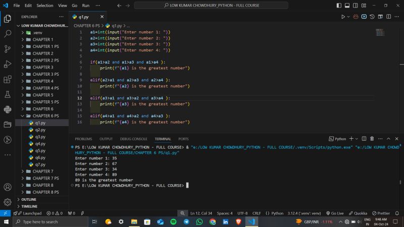 Low Kumar Chowdhury on LinkedIn: #python #codingjourney #day9 # ... Low Kumar Chowdhury on LinkedIn: #python #codingjourney #day9 # ...