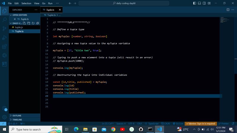 Ayesha Nazeer on LinkedIn: Daily#Coding#Day68. Tuple types in ... Ayesha Nazeer on LinkedIn: Daily#Coding#Day68. Tuple types in ...