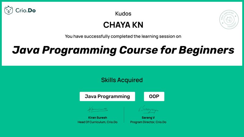 CHAYA KN on LinkedIn: #javaprogramming #codingjourney #continuouslearning CHAYA KN on LinkedIn: #javaprogramming #codingjourney #continuouslearning