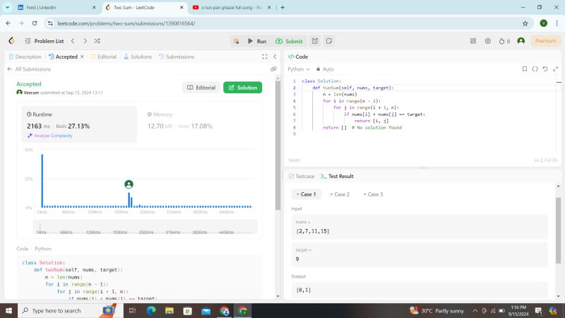 Veeram Sagar on LinkedIn: 🚀 LeetCode Two Sum Solution (Brute Force ... Veeram Sagar on LinkedIn: 🚀 LeetCode Two Sum Solution (Brute Force ...