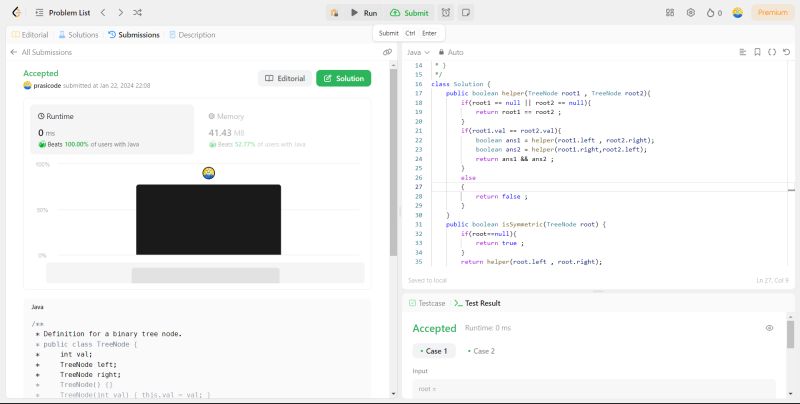 Day 79 of #100DaysOfCode: Symmetry in Trees | Prasiddhi Agrawal posted ... Day 79 of #100DaysOfCode: Symmetry in Trees | Prasiddhi Agrawal posted ...