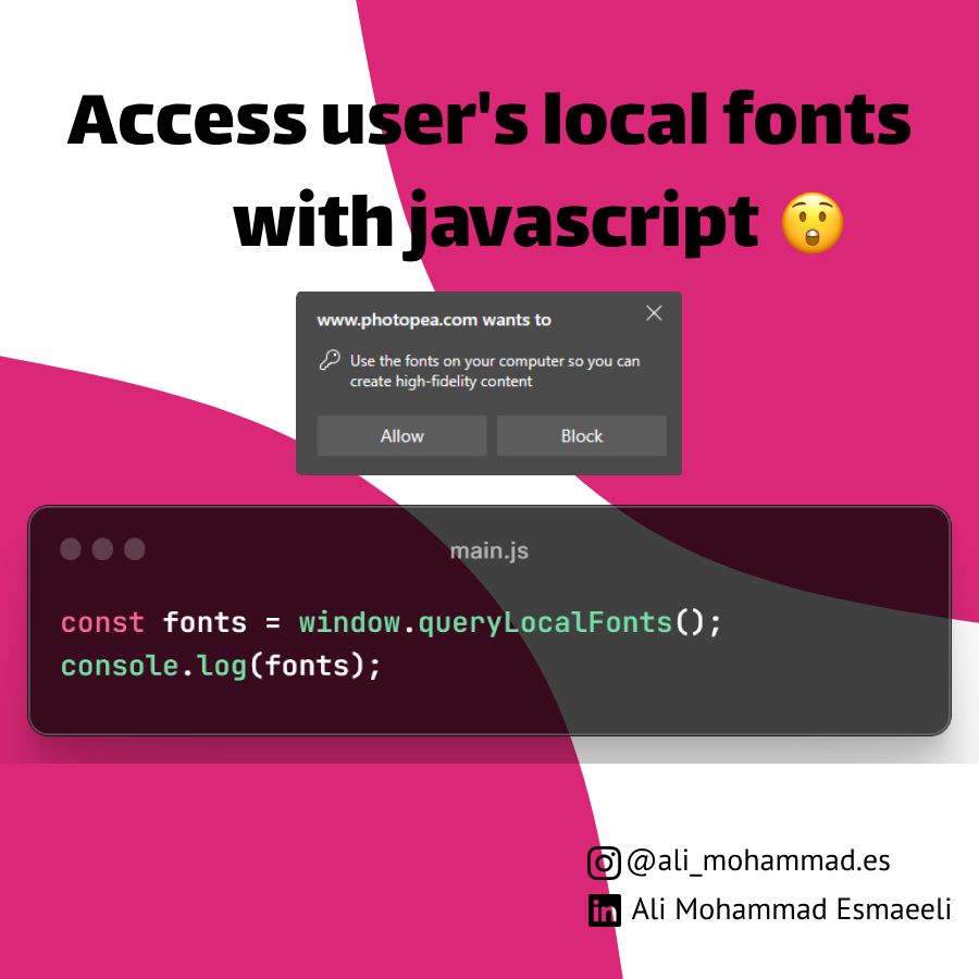 Ali Mohammad Esmaeeli on LinkedIn: #fonts #javascript #frontend # ... Ali Mohammad Esmaeeli on LinkedIn: #fonts #javascript #frontend # ...
