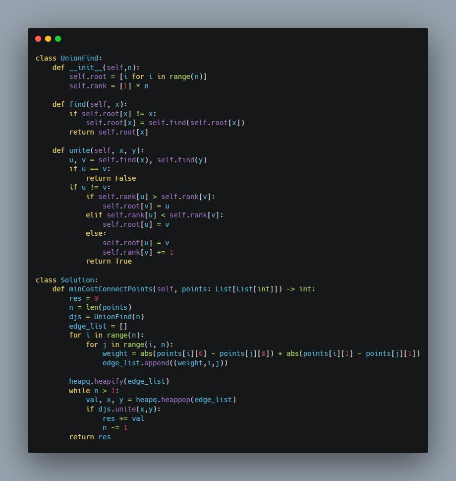 #graph #kruskal #leetcode1584 #python #softwareengineering | Rozell ... #graph #kruskal #leetcode1584 #python #softwareengineering | Rozell ...