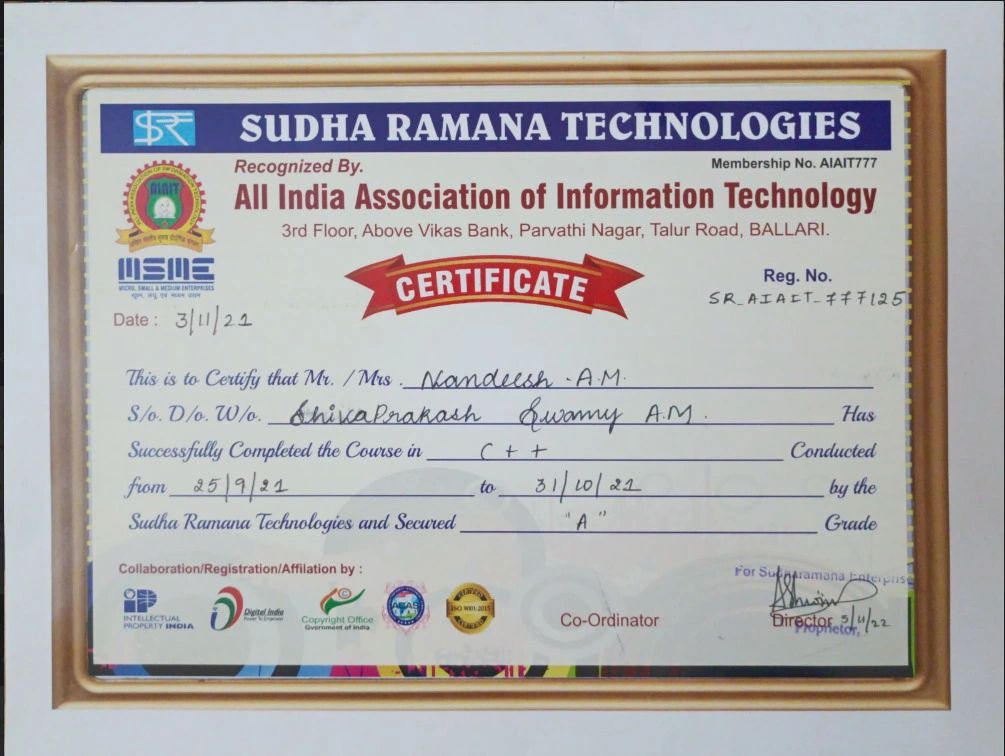 #cplusplus #programming #softwaredevelopment #codingskills… | Nandeesh A M #cplusplus #programming #softwaredevelopment #codingskills… | Nandeesh A M