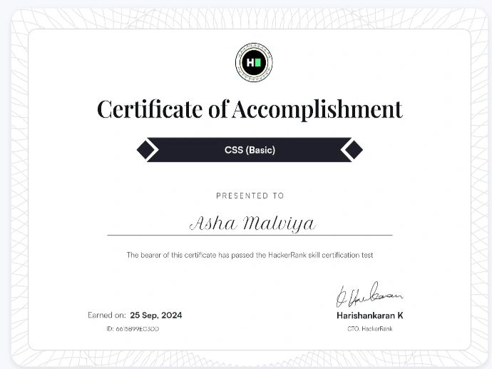 Asha Malviya on LinkedIn: Excited to announce that I've earned the CSS ... Asha Malviya on LinkedIn: Excited to announce that I've earned the CSS ...