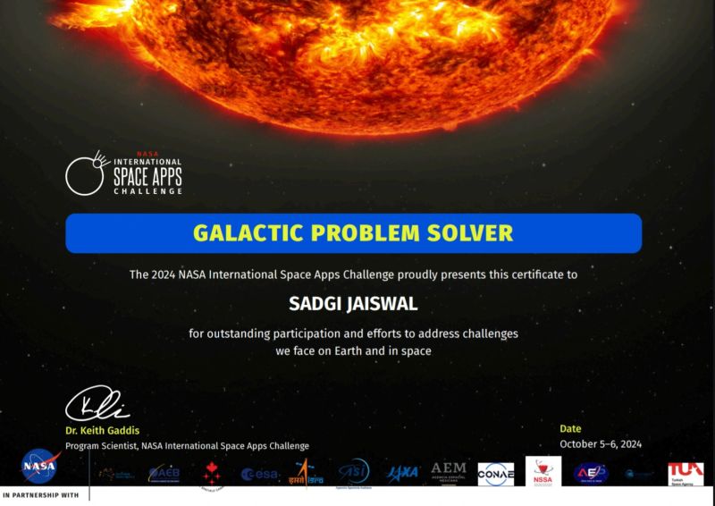 Sadgi Jaiswal on LinkedIn: #nasaspaceapps #hackathon #innovation #nasa ... Sadgi Jaiswal on LinkedIn: #nasaspaceapps #hackathon #innovation #nasa ...
