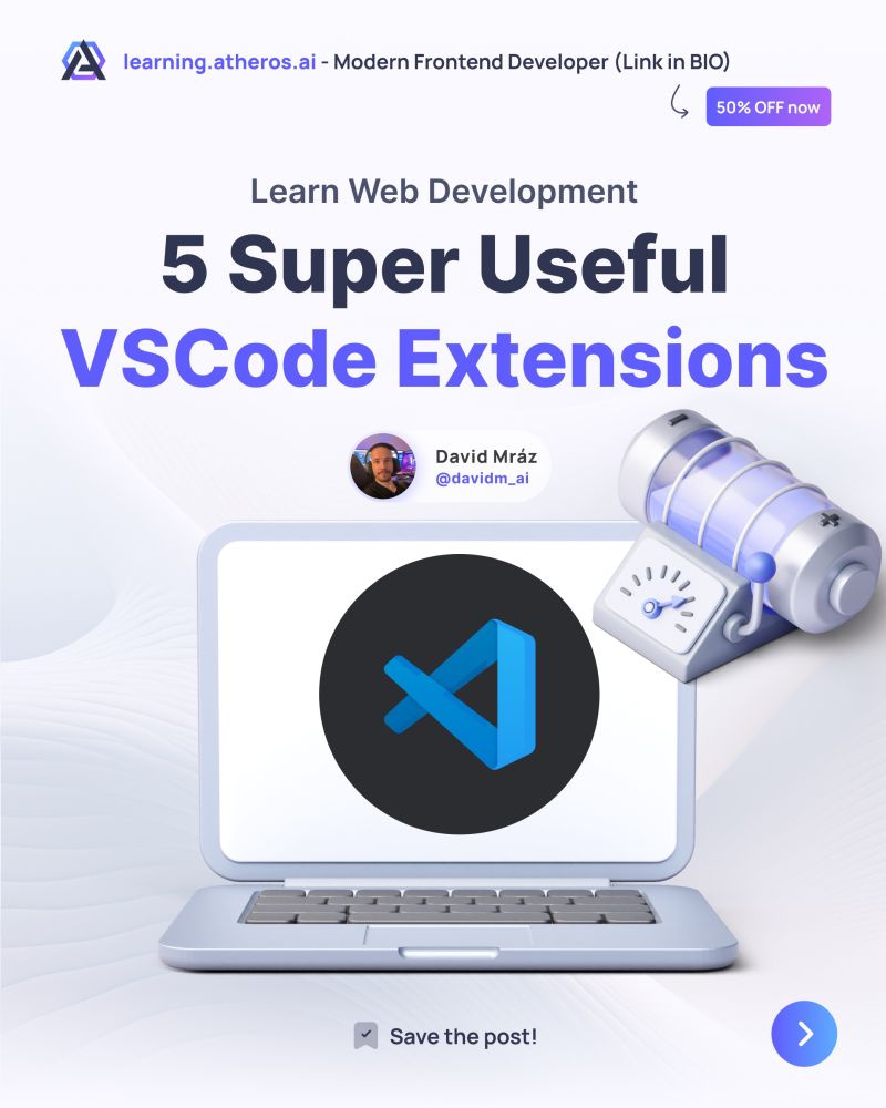 David Mráz on LinkedIn: I have put together these 5 very useful VSCode ... David Mráz on LinkedIn: I have put together these 5 very useful VSCode ...