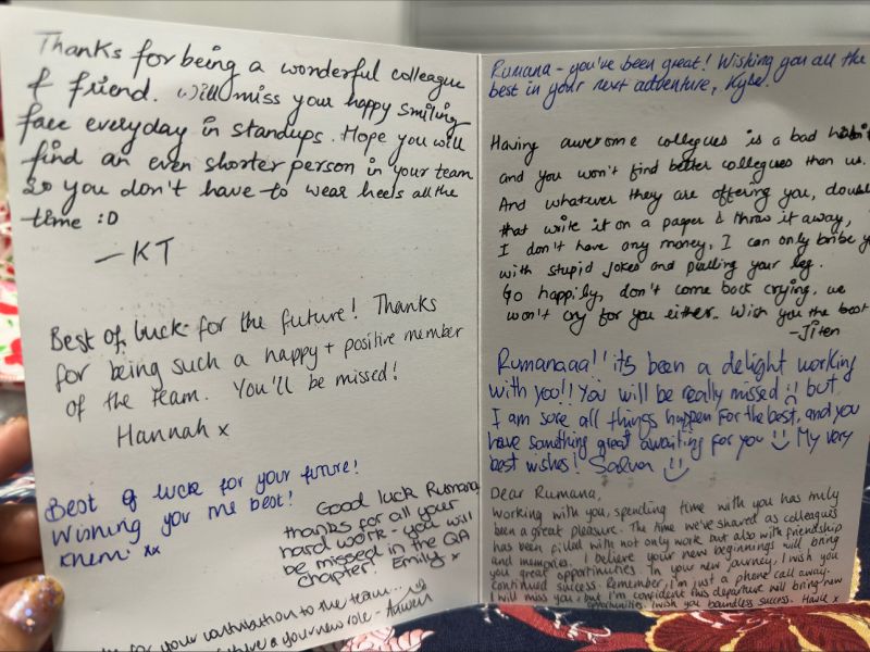 Rumana Shimpi on LinkedIn: An emotional end to my project in Admiral ... Rumana Shimpi on LinkedIn: An emotional end to my project in Admiral ...