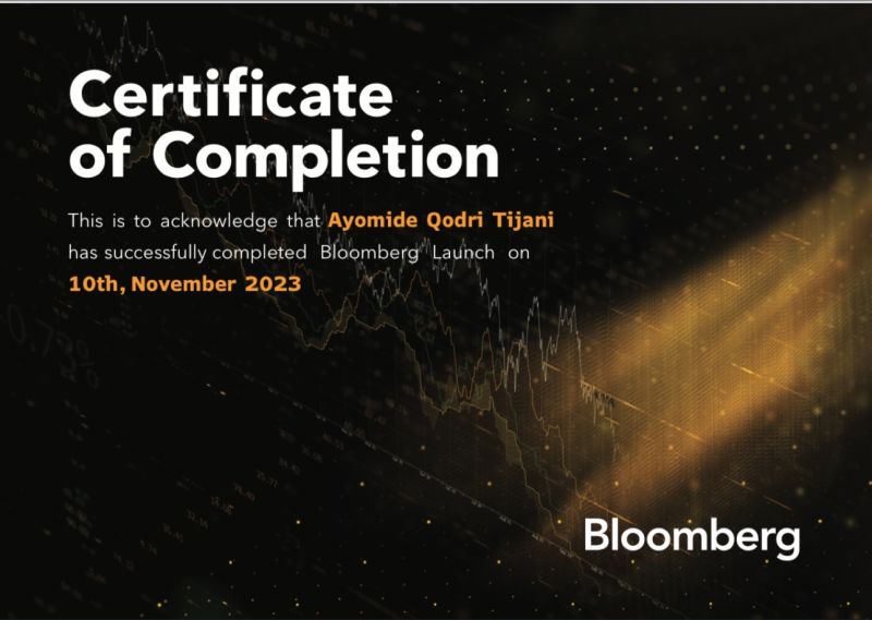 Ayomide Tijani on LinkedIn: I was selected for the Bloomberg launch ... Ayomide Tijani on LinkedIn: I was selected for the Bloomberg launch ...