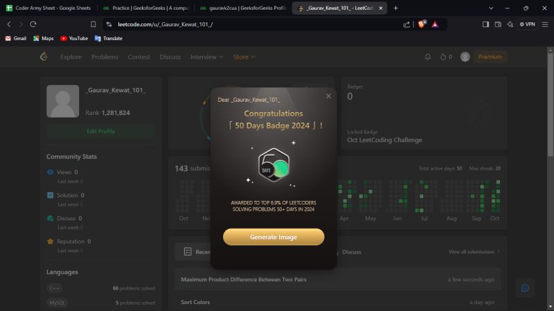 Gaurav Kewat on LinkedIn: #50daysofcoding #dsa #continuouslearning # ... Gaurav Kewat on LinkedIn: #50daysofcoding #dsa #continuouslearning # ...