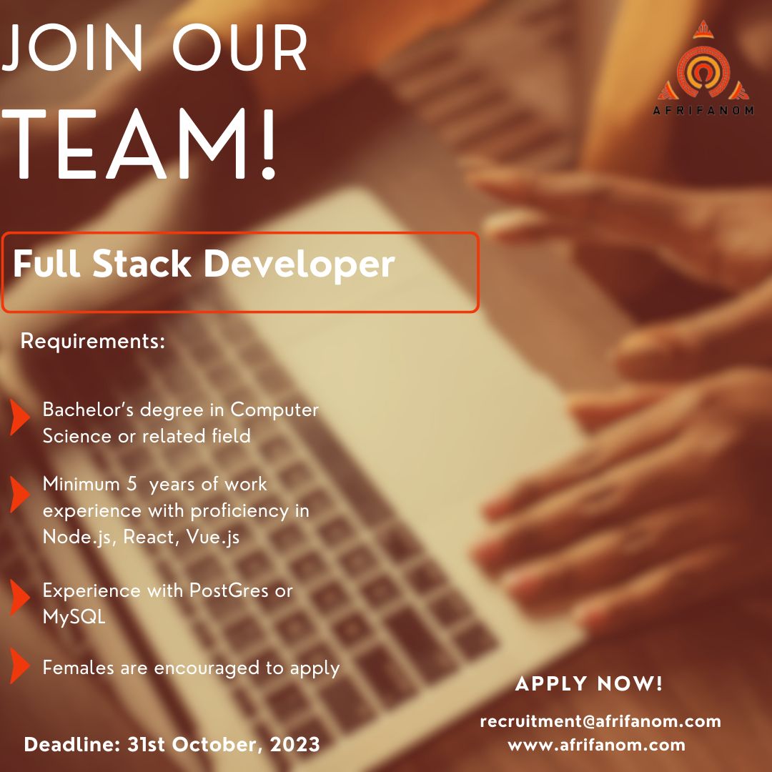 Afrifanom Limited on LinkedIn: #fullstackdeveloper #nodejs #react # ... Afrifanom Limited on LinkedIn: #fullstackdeveloper #nodejs #react # ...