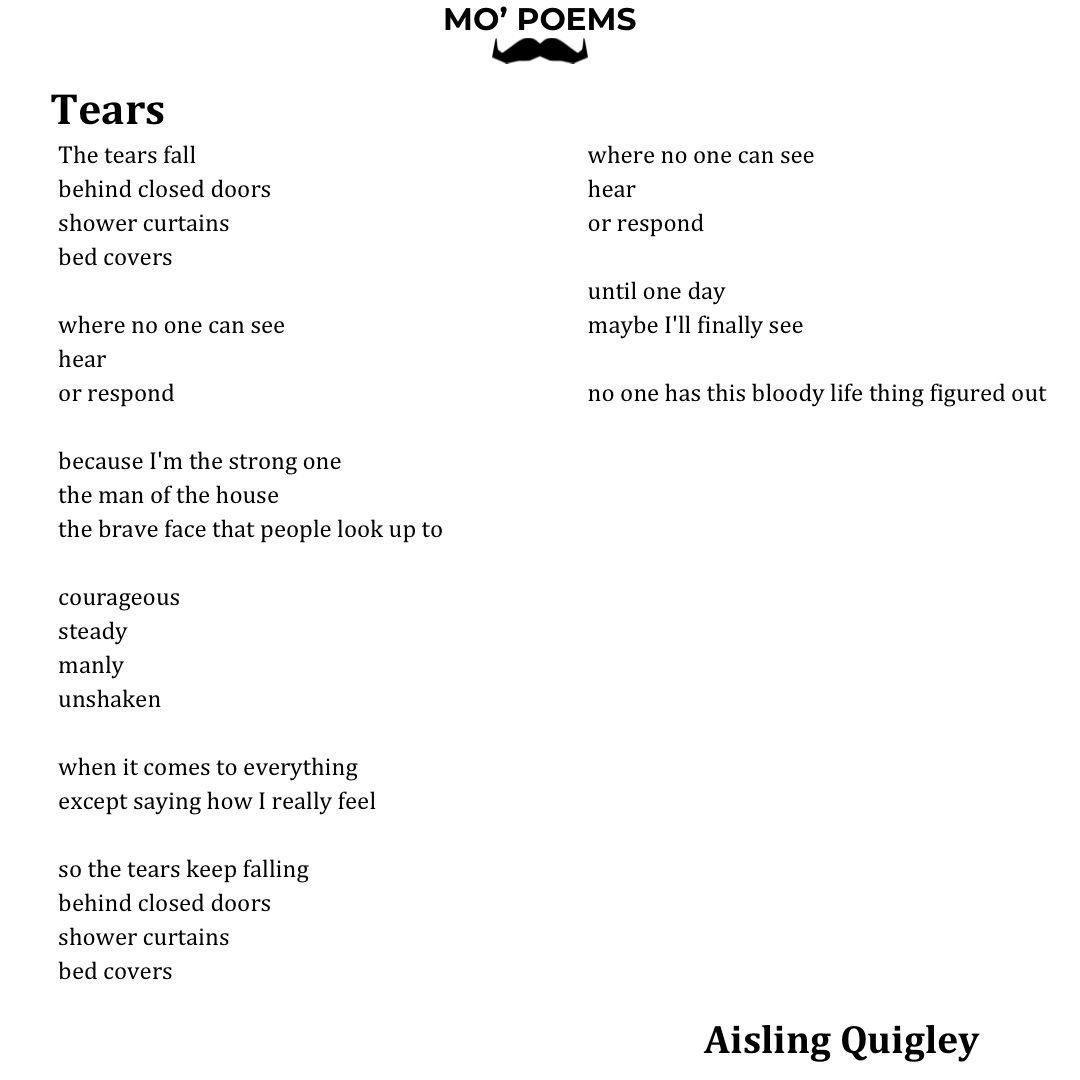 Daragh Fleming on LinkedIn: #poem #poetry #movember #mentalhealth Daragh Fleming on LinkedIn: #poem #poetry #movember #mentalhealth