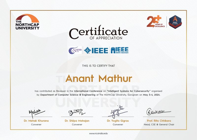 Anant Kumar Mathur on LinkedIn: #cybersecurity #research #conference # ... Anant Kumar Mathur on LinkedIn: #cybersecurity #research #conference # ...