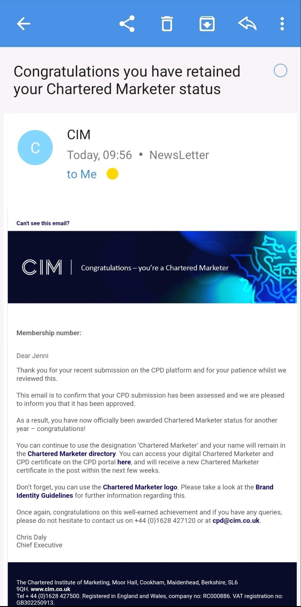 Jenni Meek on LinkedIn: #charteredmarketer #cim #cpd Jenni Meek on LinkedIn: #charteredmarketer #cim #cpd
