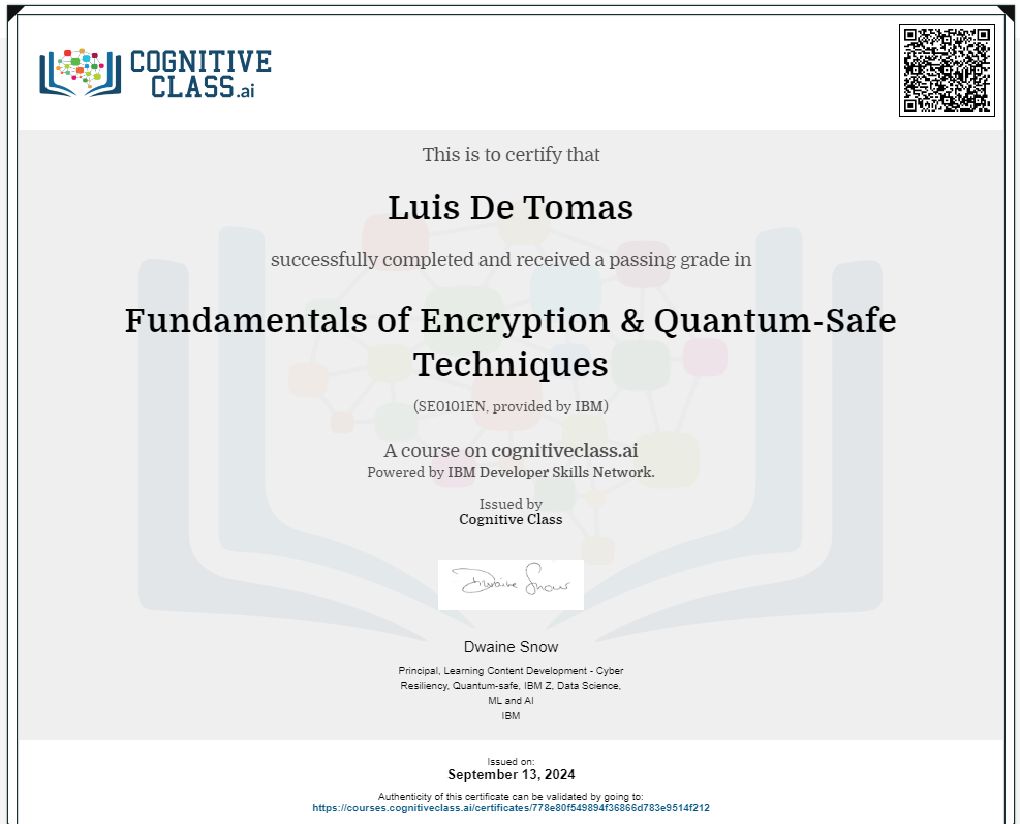 Luis De Tomas on LinkedIn: #quantumsafe #encryption #ibm #datasecurity ... Luis De Tomas on LinkedIn: #quantumsafe #encryption #ibm #datasecurity ...