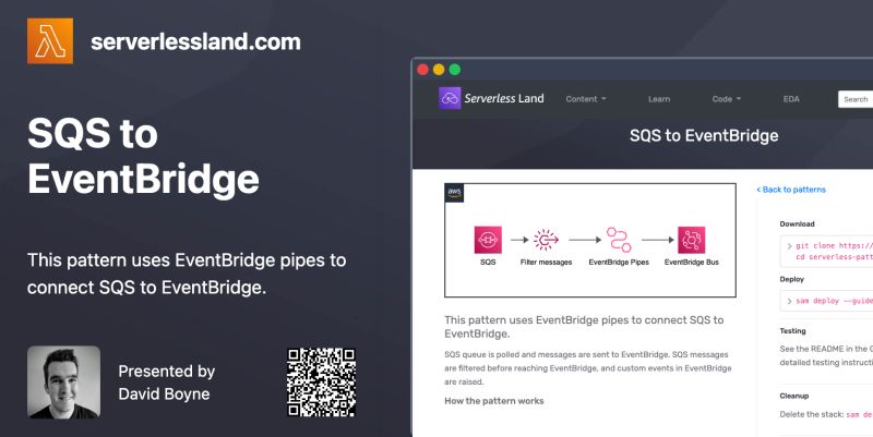 🚀 David Boyne on LinkedIn: I added another new pattern. 🆕 SQS to ... 🚀 David Boyne on LinkedIn: I added another new pattern. 🆕 SQS to ...