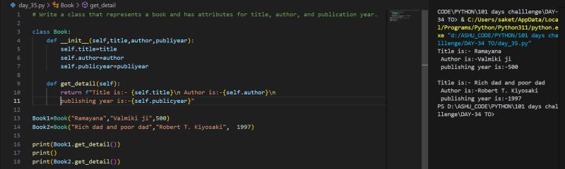 Ashutosh Ranjan on LinkedIn: #python #oop #100daysofcode #codingjourney Ashutosh Ranjan on LinkedIn: #python #oop #100daysofcode #codingjourney
