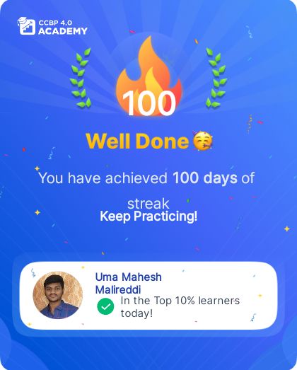 Uma Mahesh Malireddi on LinkedIn: #nxtwave #ccbp #consistency #practice Uma Mahesh Malireddi on LinkedIn: #nxtwave #ccbp #consistency #practice