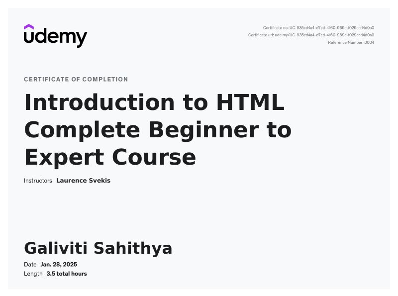 Sahithya Galiviti on LinkedIn: #html #webdevelopment #coding #udemy # ... Sahithya Galiviti on LinkedIn: #html #webdevelopment #coding #udemy # ...