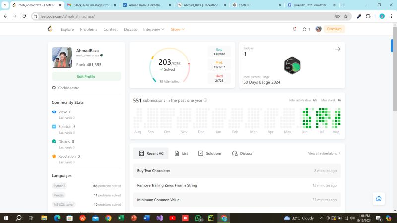Ahmad Raza on LinkedIn: #leetcode #coding #datastructures #algorithms # ... Ahmad Raza on LinkedIn: #leetcode #coding #datastructures #algorithms # ...