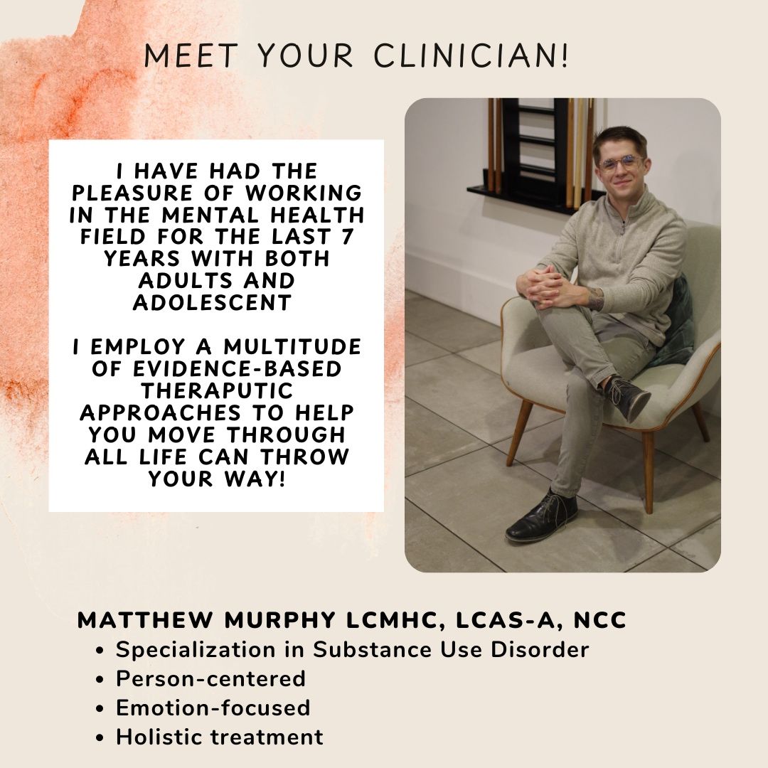 Matthew Murphy LCMHC, LCAS-A, LPC, NCC on LinkedIn: #therapist #therapy ... Matthew Murphy LCMHC, LCAS-A, LPC, NCC on LinkedIn: #therapist #therapy ...