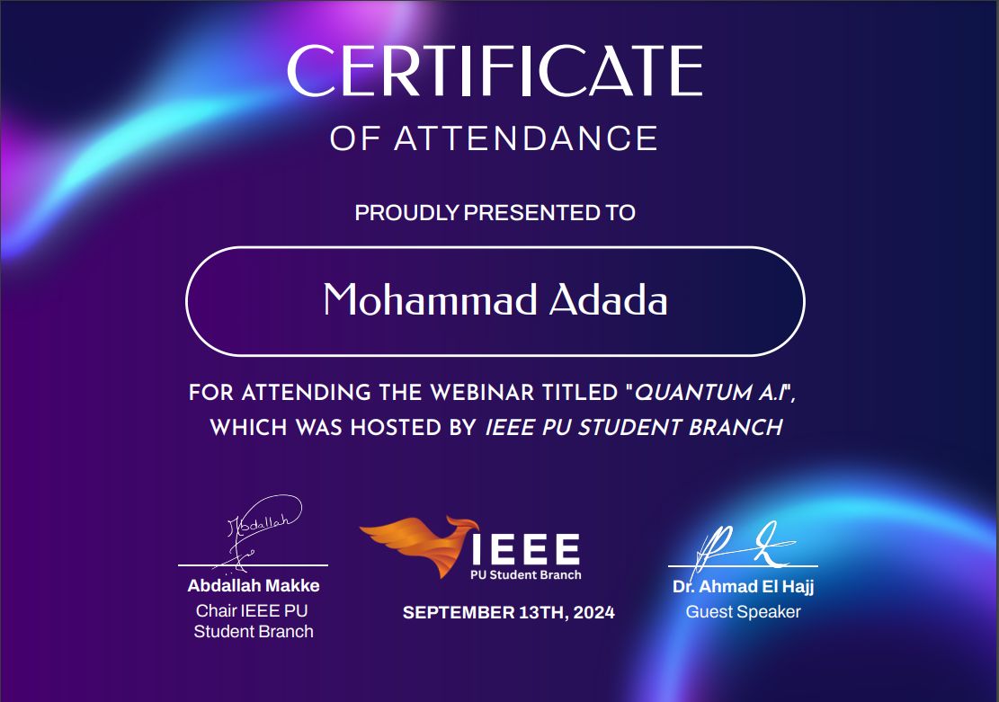 Mohamad Adada on LinkedIn: #quantumai #workshop #ieee #quantumcomputing ... Mohamad Adada on LinkedIn: #quantumai #workshop #ieee #quantumcomputing ...