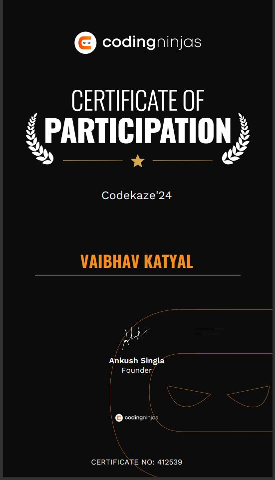 Vaibhav Katyal on LinkedIn: #codingninjas #codekaze24 #coding # ... Vaibhav Katyal on LinkedIn: #codingninjas #codekaze24 #coding # ...