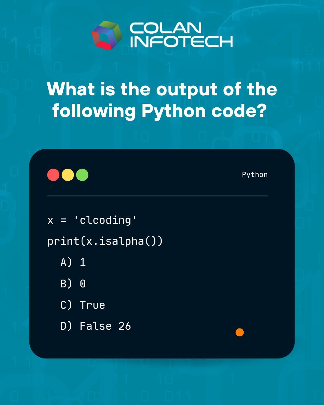 Colan Infotech Pvt Ltd - Bangalore on LinkedIn: #techquiz # ... Colan Infotech Pvt Ltd - Bangalore on LinkedIn: #techquiz # ...