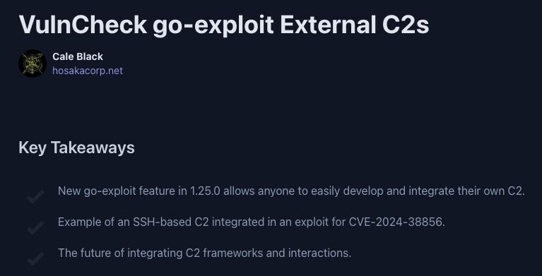 VulnCheck on LinkedIn: NEW FEATURE ALERT! Introducing go-exploit ... VulnCheck on LinkedIn: NEW FEATURE ALERT! Introducing go-exploit ...