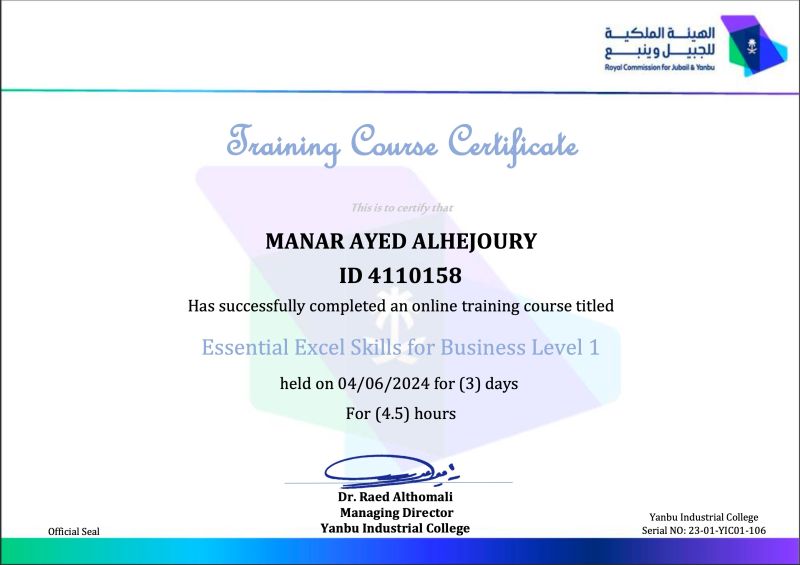 Manar Ayed on LinkedIn: #excel #certification Manar Ayed on LinkedIn: #excel #certification